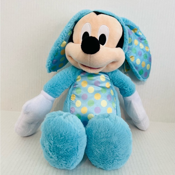 Disney | Toys | Disney Mickey Mouse In Blue Bunny Costume Plush | Poshmark